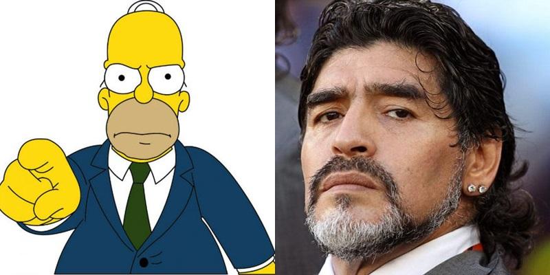 Fuerte mensaje de Homero Simpson a Diego Maradona